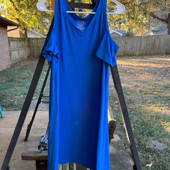 Time and Tru | Dresses | Time And Tru Vibrant Blue Asymmetrical Dress ...
